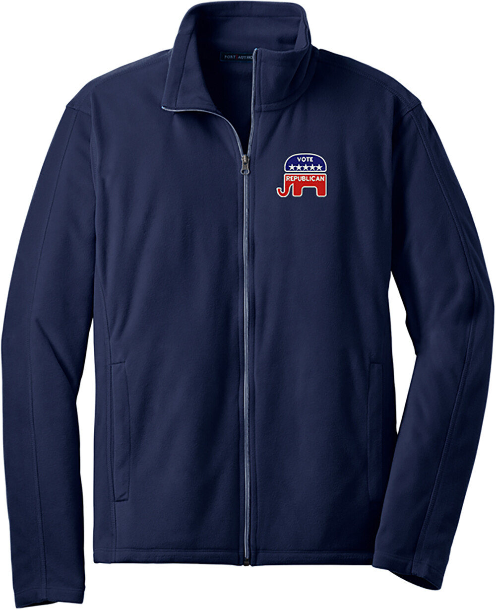 Vote Republican Trump 2020 Microfleece Jacket Navy F223