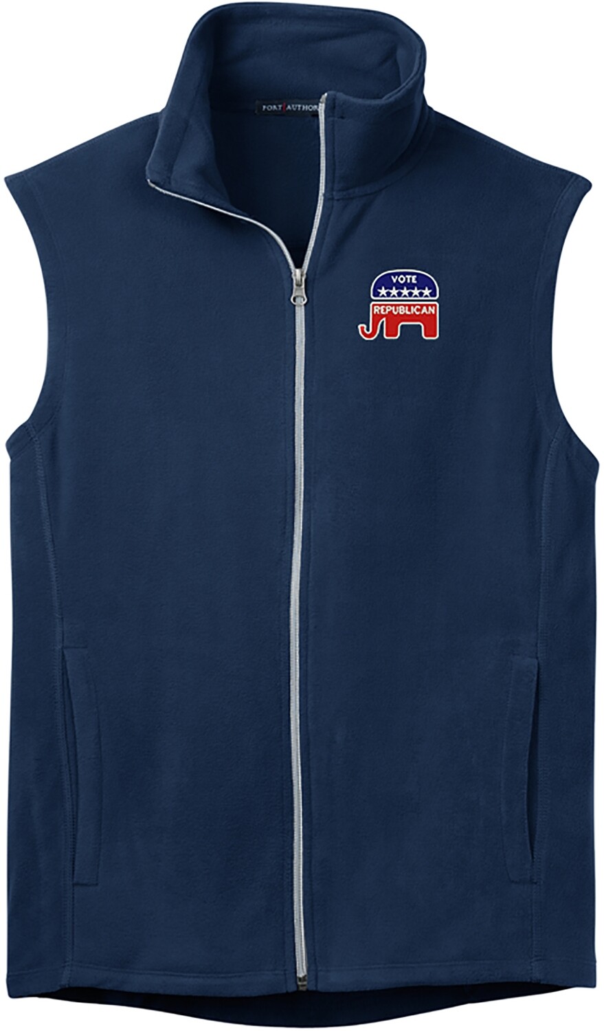 Vote Republican Trump 2020 Microfleece Vest Navy F226