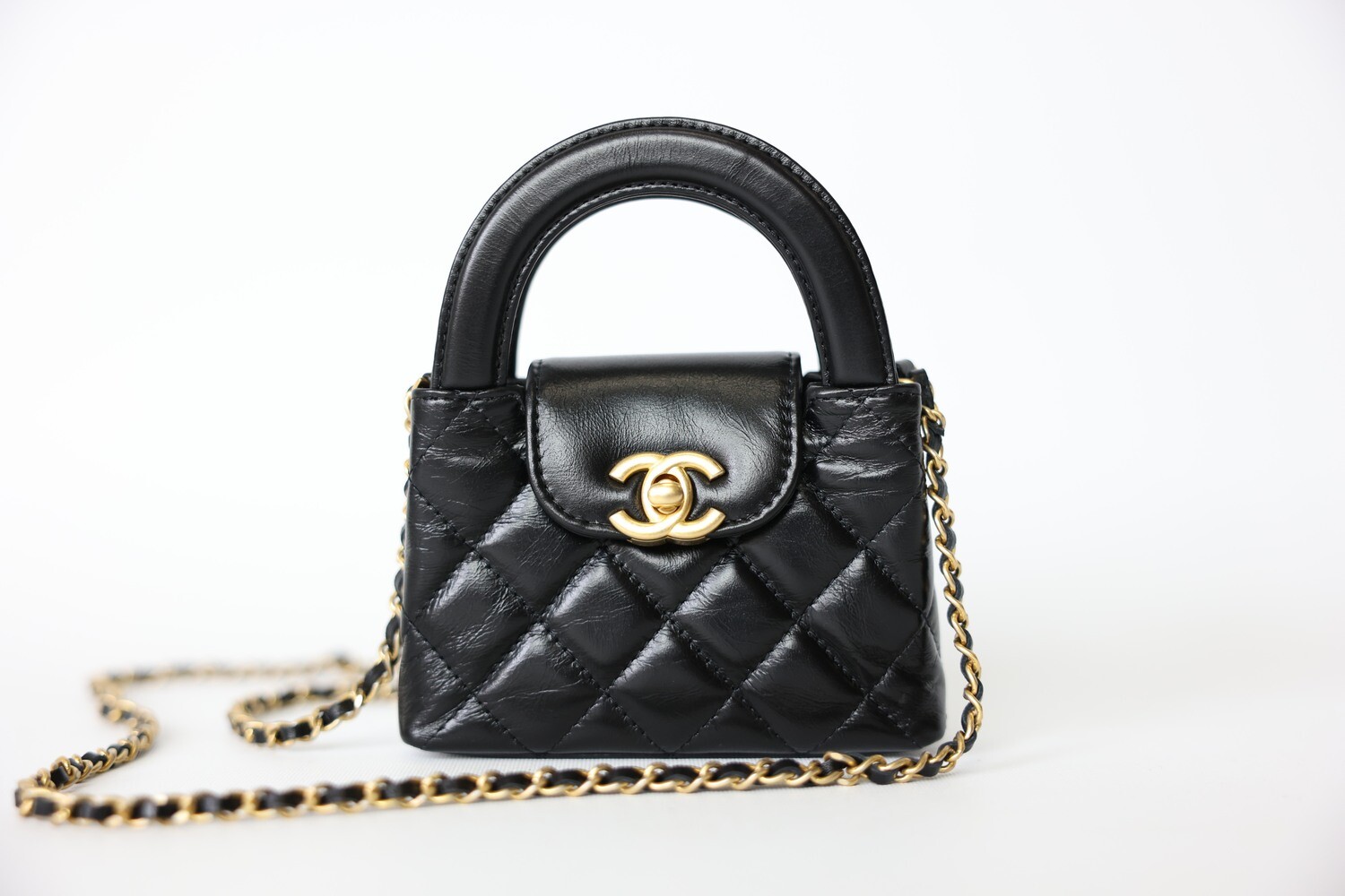 Chanel Kelly Mini, Black With Gold Hardware, New In Box WA001 - Julia ...