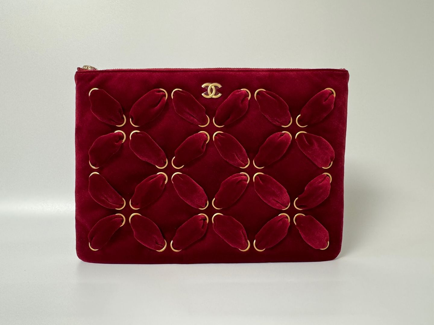 Chanel SLG O Case Medium, Red Velvet, New in Box GA001P - Julia Rose ...