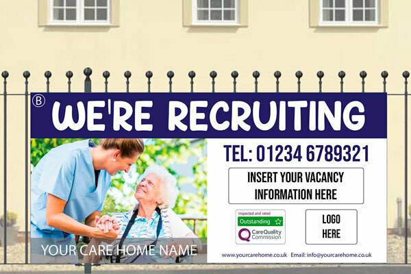 Care Home Or Home Care Recruitment Banner | Peak Banners | Quality ...