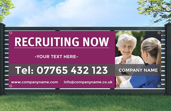 Recruitment Vinyl Banners | Care Homes, Nursing Homes, Nurses, Care ...