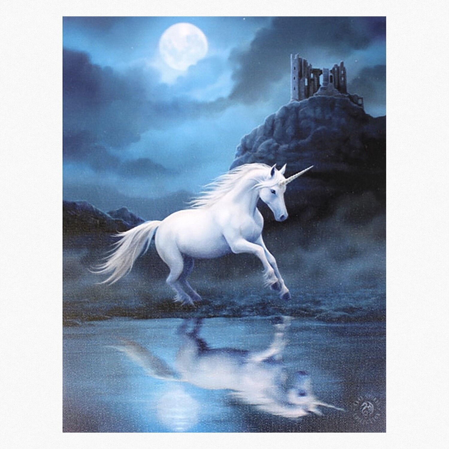 MOONLIGHT UNICORN CANVAS ART