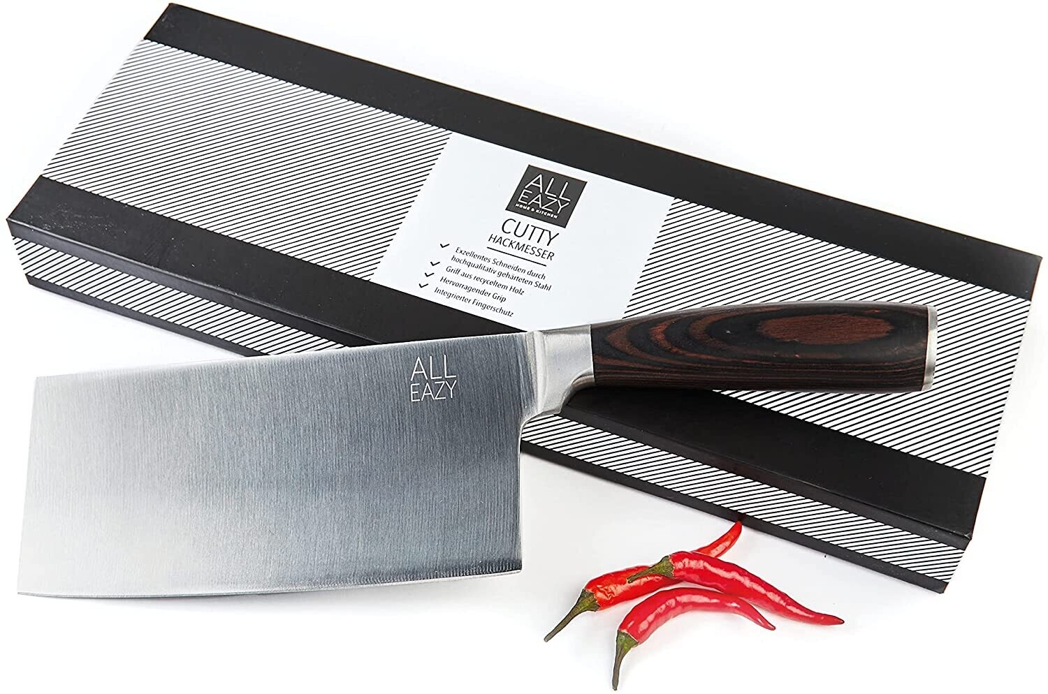 ALL EAZY HOME & KITCHEN Chinesisches Kochmesser aus Edelstahl ...