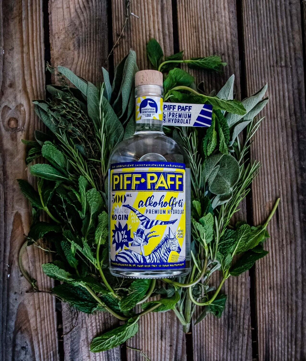 Applaus "PIFF PAFF" Premium Hydrolat no Gin 0,5l -alkoholfrei-