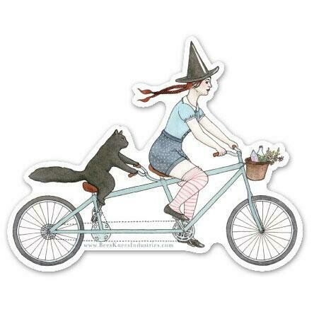 Tandem Witch Sticker