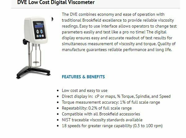 Brookfield AMETEK RVT Viscometer
