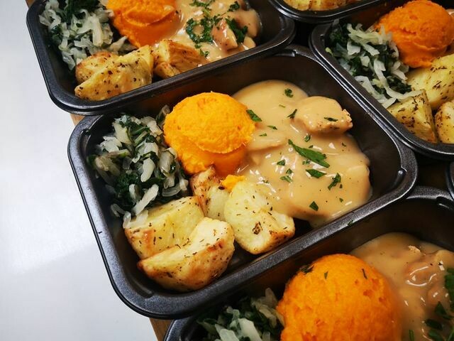 Paprika Chicken with Sweet Corn Mash