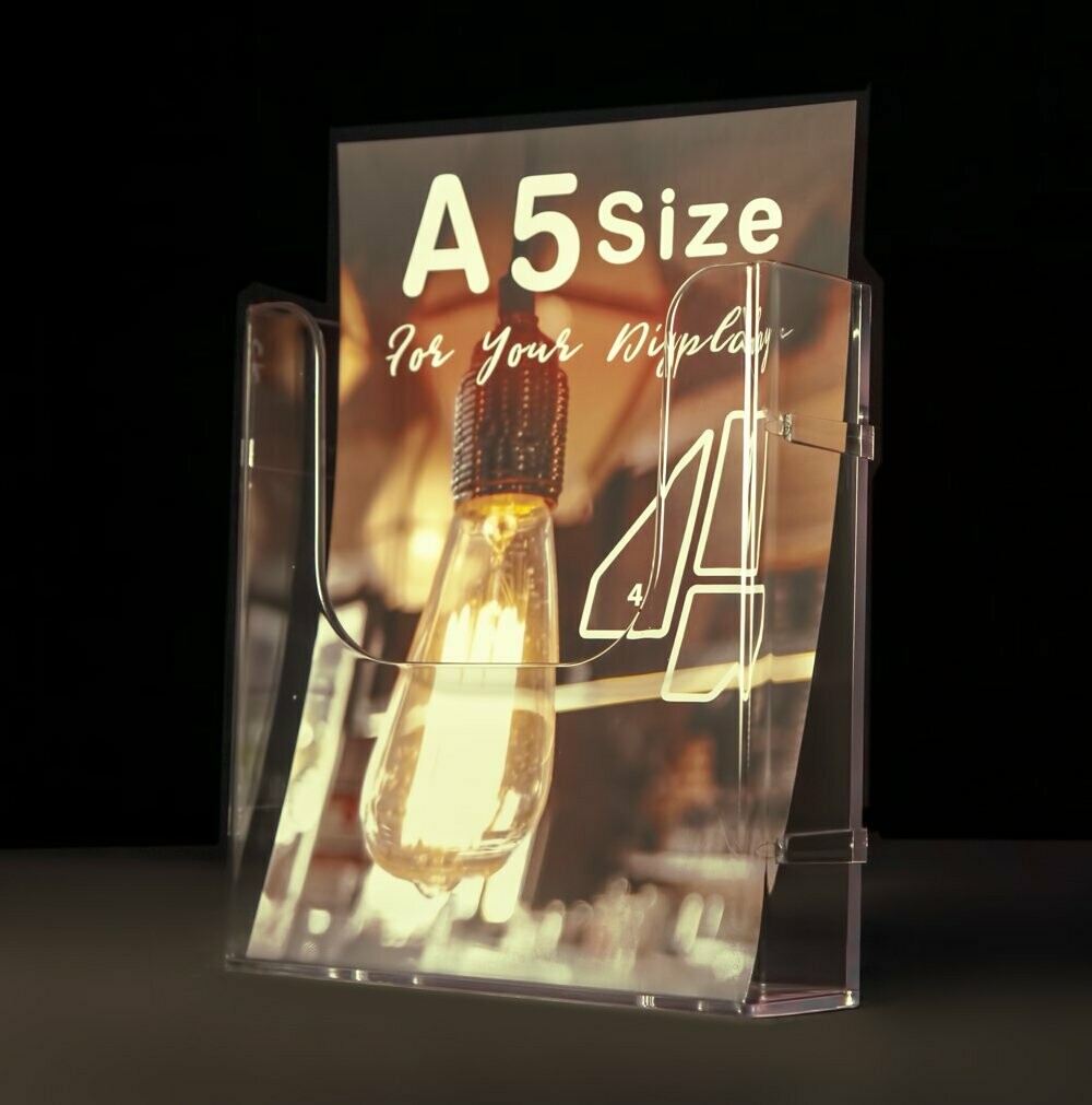 A5-Brochure-Holder-Wall-Mount-Display-Signs-Posters