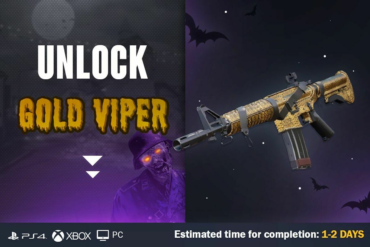 COD Black Ops CW Zombies Gold Viper Camo OGEdge.com