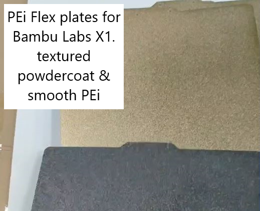 Bambu Labs X1. PEi flex plates.