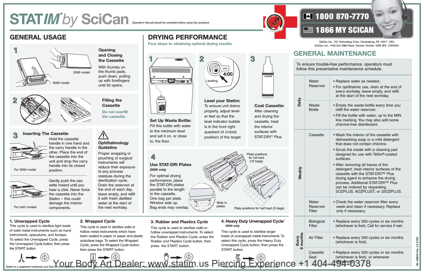 Quick Reference Poster Maintenance STATIM 2000 & 5000 - Products ...