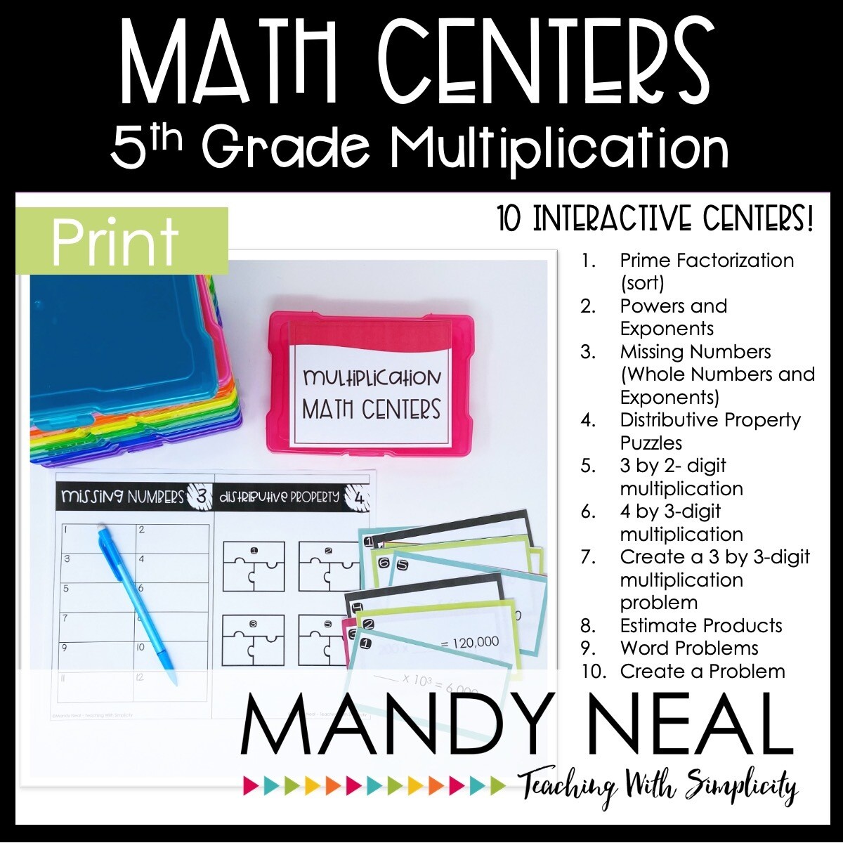 Multiplication Centers 3rd Grade