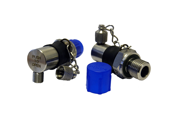 Checkfluid KP14NV Pushbutton Valve 1/4" - 19BSPP Stainless Steel Pack of 5