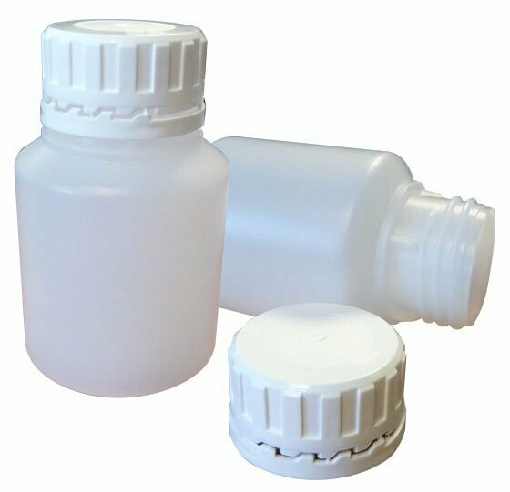 125ml HDPE Plastic Sample Bottle with 38mm cap