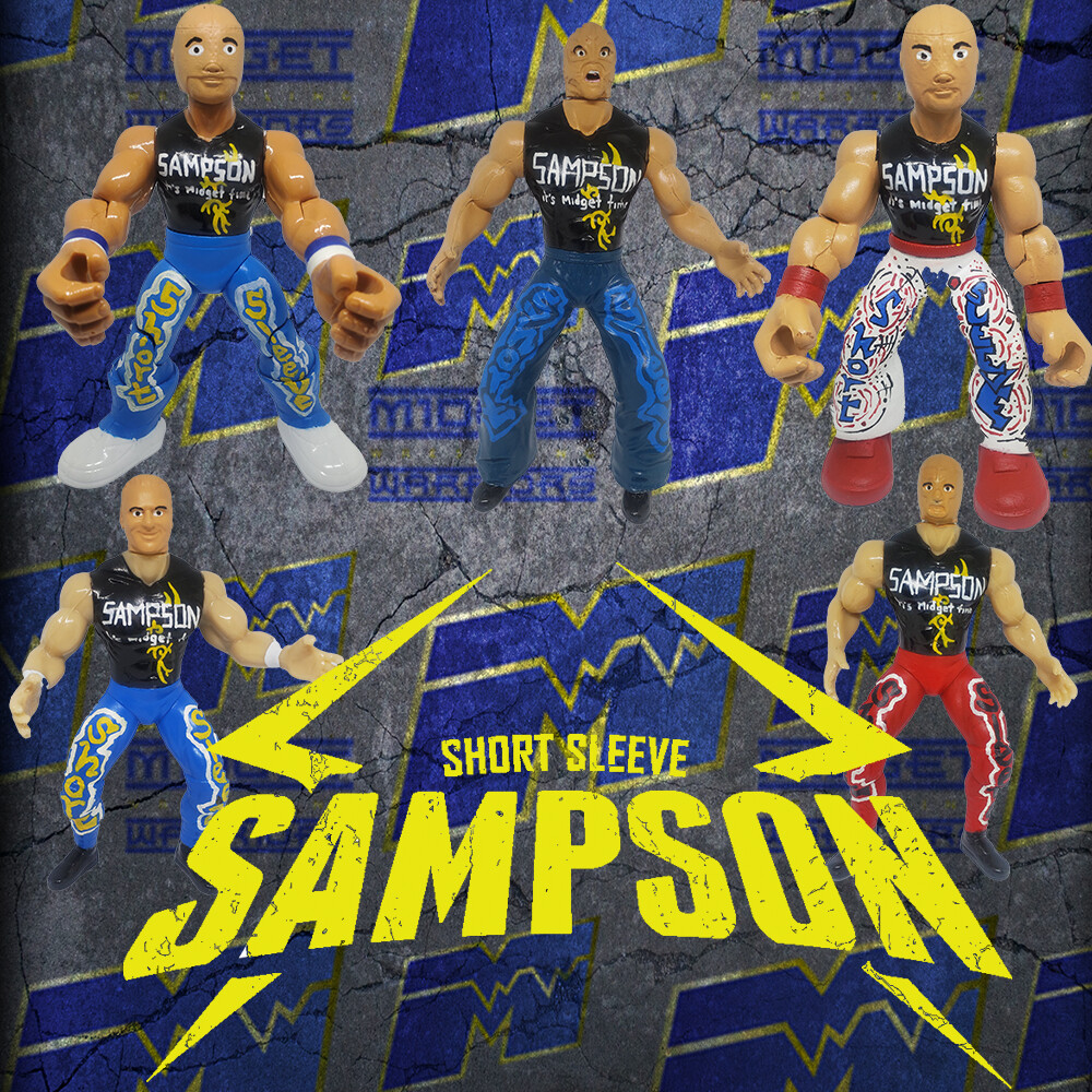 Midget Wrestling Warriors Short Sleeve Sampson Action Figure