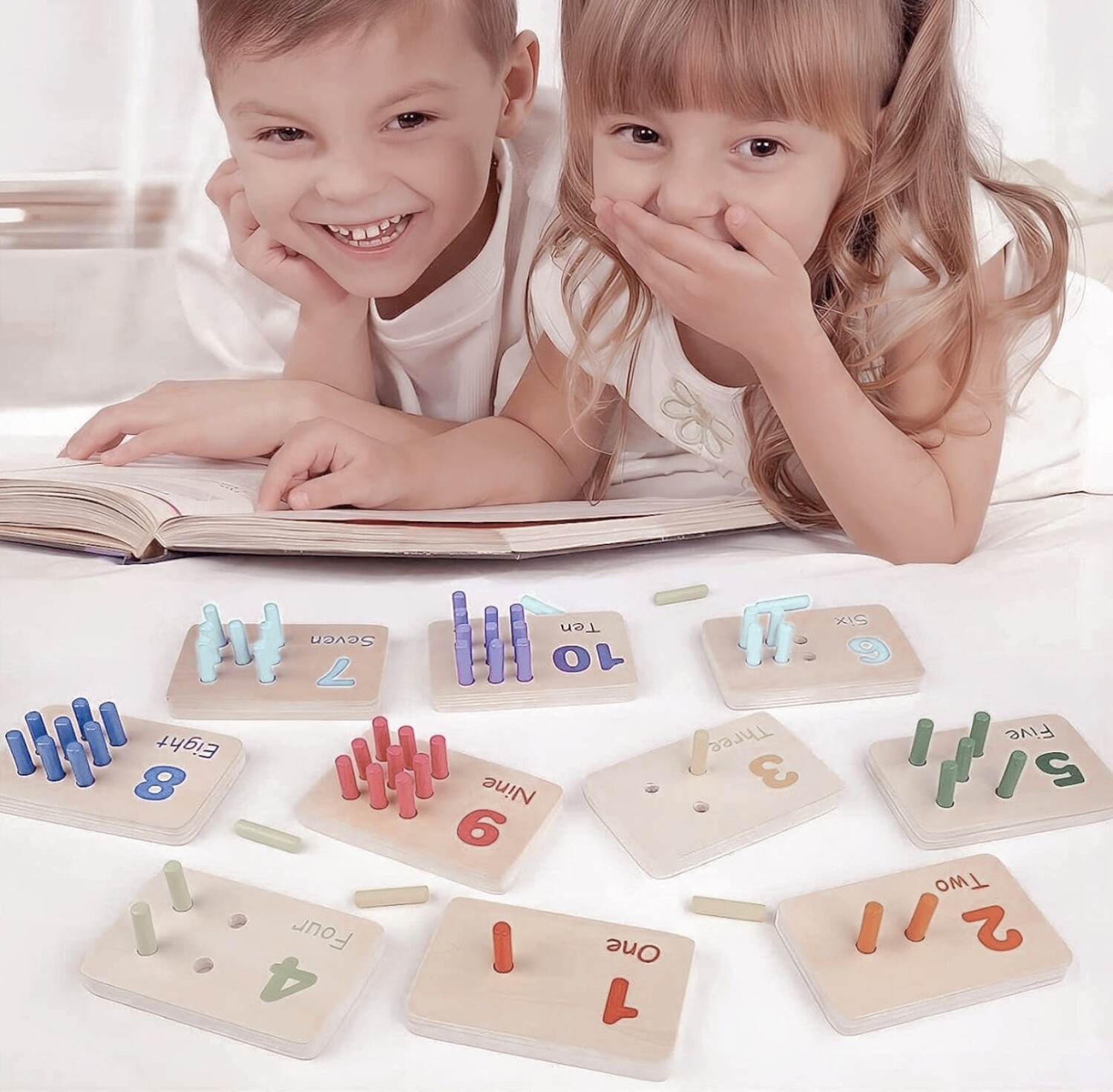Wooden Counting Number Peg Board