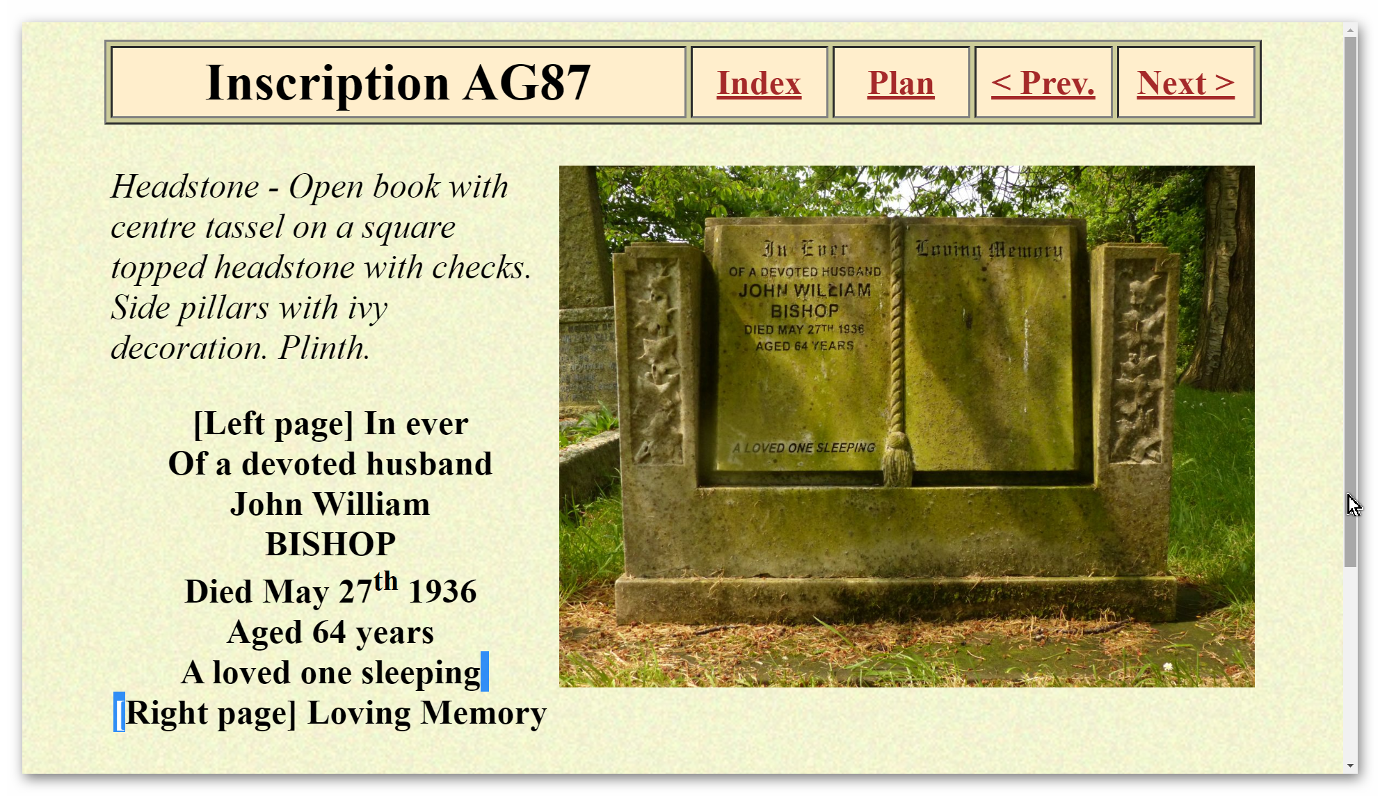 Monumental Inscription Transcripts | Shop | Oxfordshire Family History ...