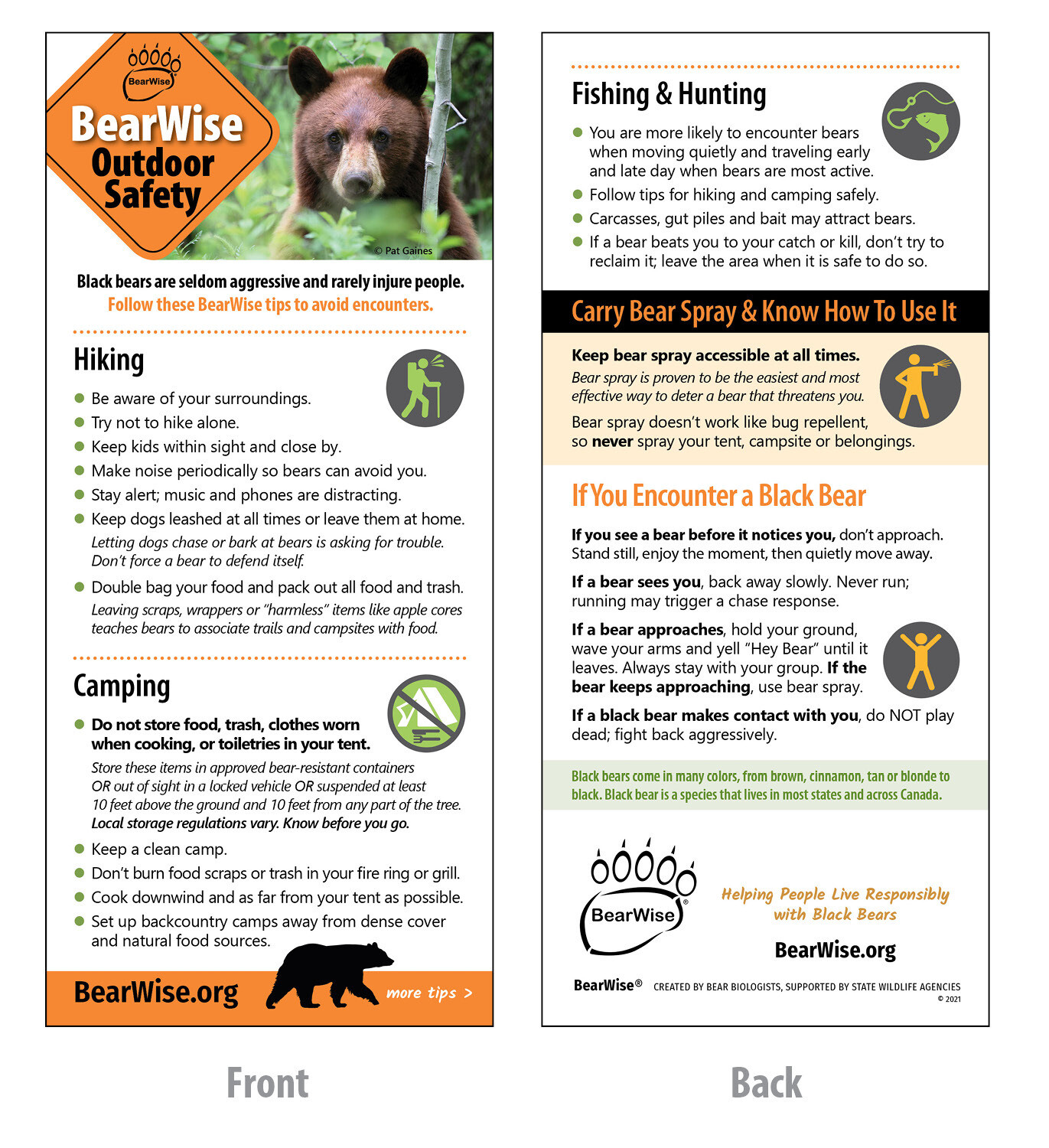 BearWise Outdoor Safety Card - BearWise Store - BearWise