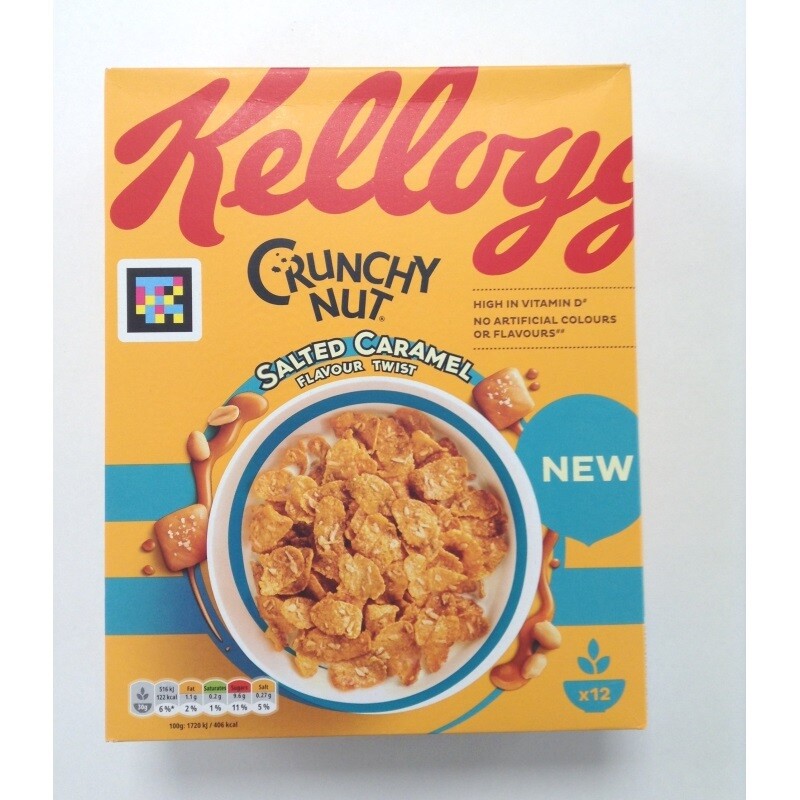 Kellogg's Crunchy Nut Salted Caramel Flavour Twist Breakfast Cereal