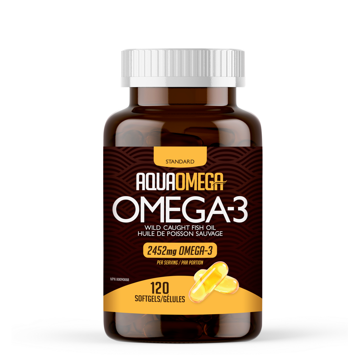 656340 AquaOmega - Standard Omega-3 - 120 Soft Gels