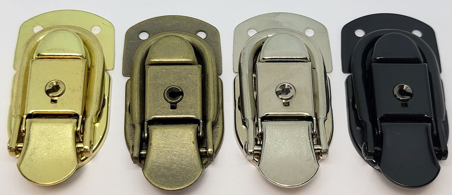 2-3/4" LOCKING Trunk Chest Briefcase Drawbolts brass, black, nickel ...