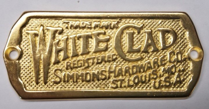Polished Brass - Cast White Clad Ice Box Name Plate nameplate ...
