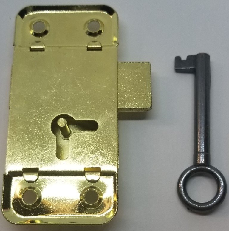 (LIMITED STOCK) - Large Brass Plated Steel Flush Mount Lock cabinet ...