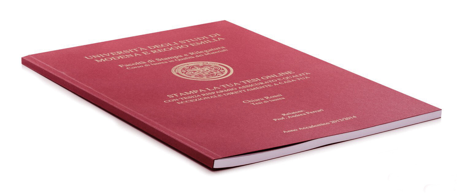 Rilegatura Tesi di Laurea in CARTONCINO