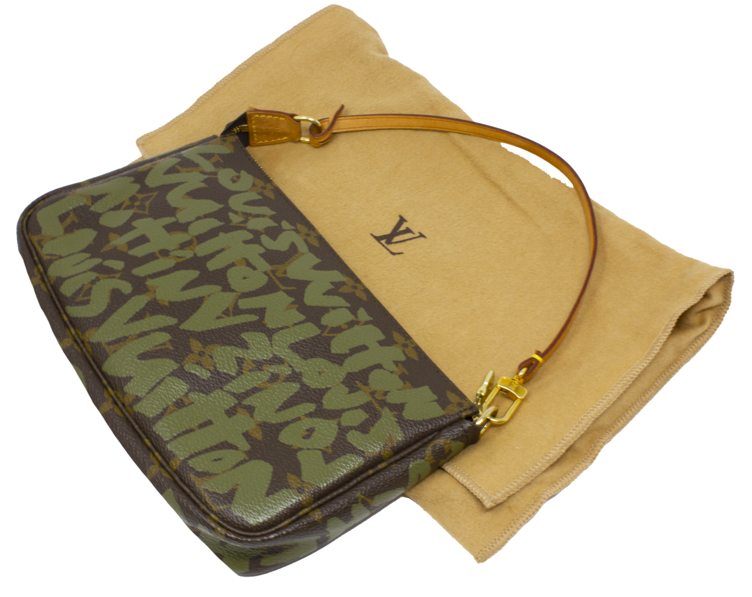 Louis Vuitton Olive Green Strap Bag | semashow.com