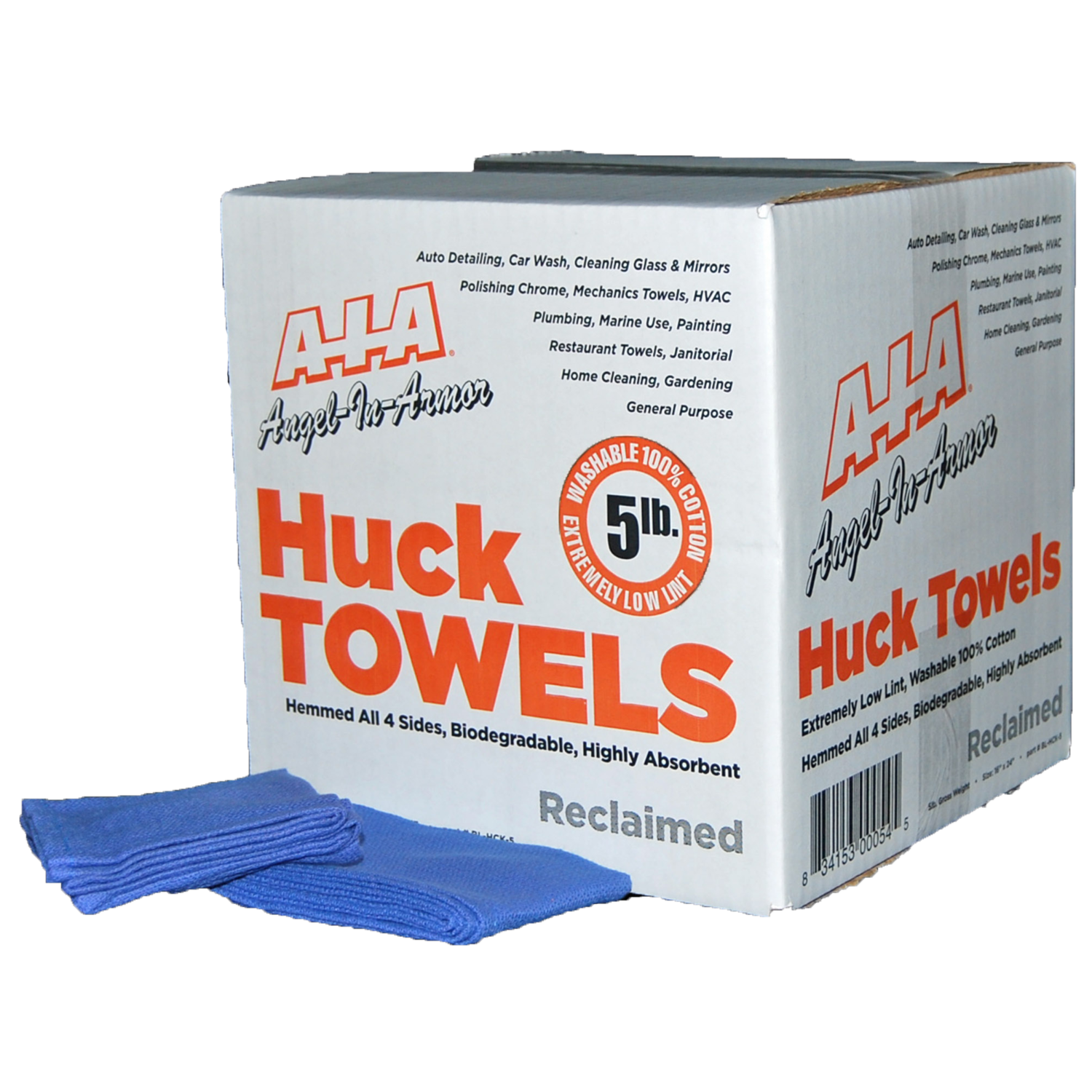5 Lb. Box of Reclaimed Blue Huck Surgical Towels