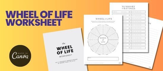 Wheel Of Life Worksheets, PDF Printable, Customizable Canva template ...