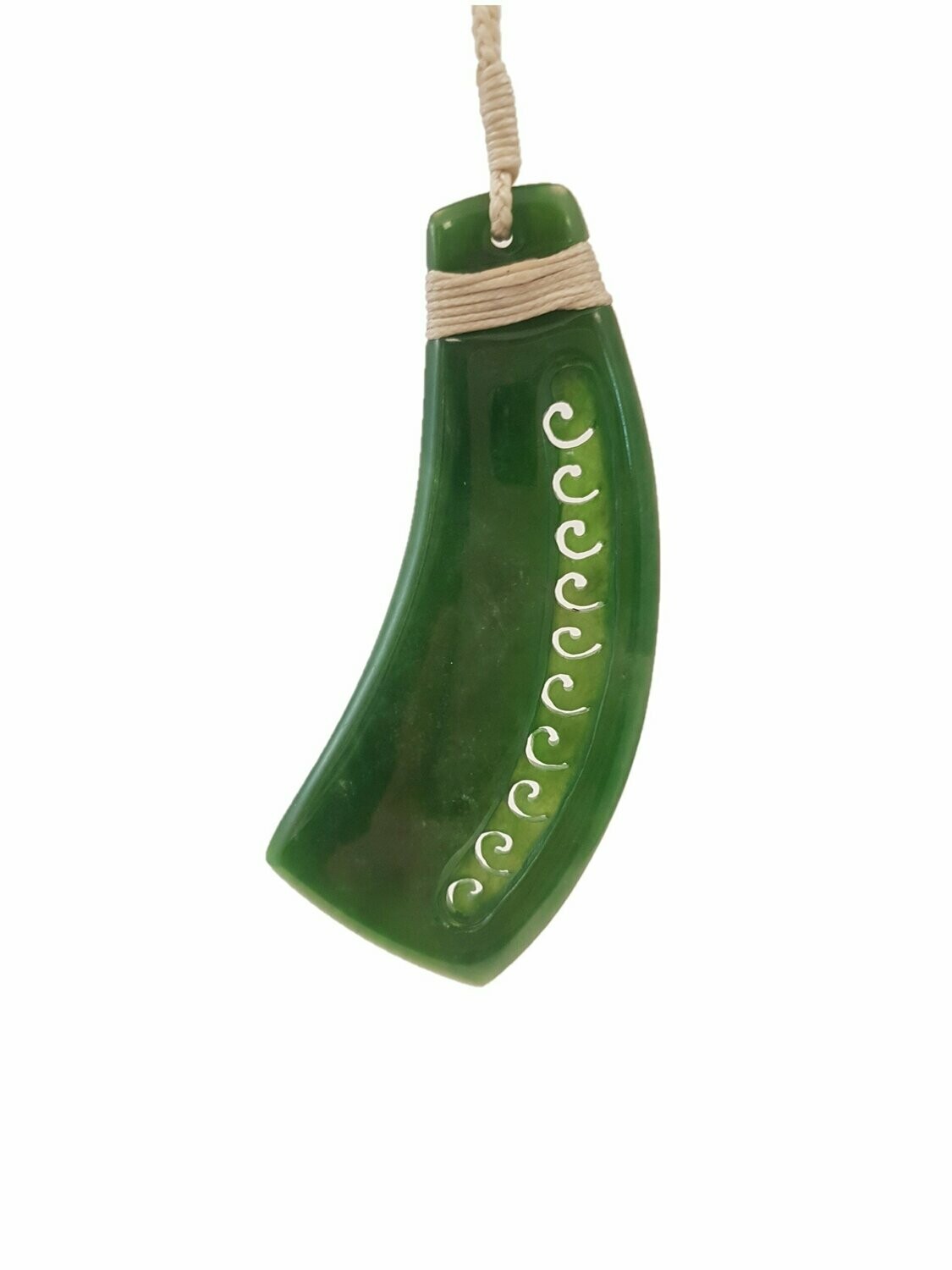 Greenstone Waka Prow NZ Genuine Kahurangi stone - Kaikaiawaro