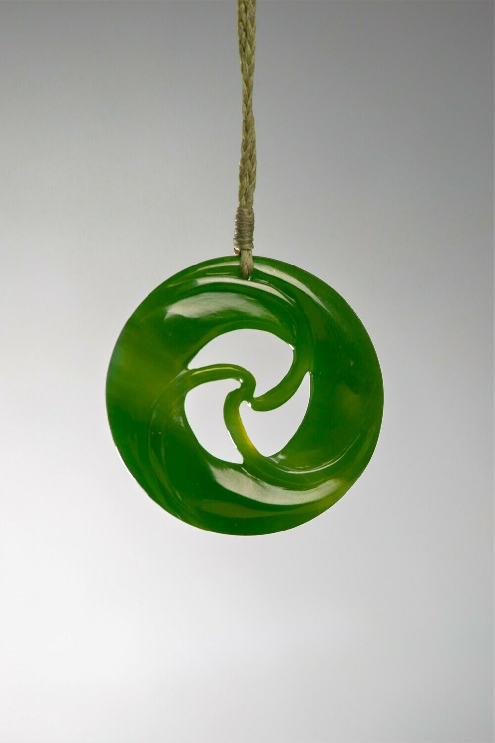 Greenstone Triple Koru NZ Genuine Kahurangi stone - Pungarehu