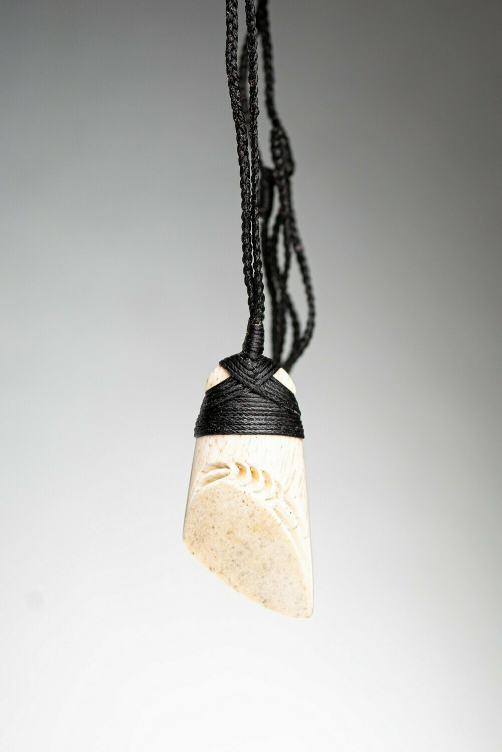 Whale Bone Carving Toki with Kowhaiwhai