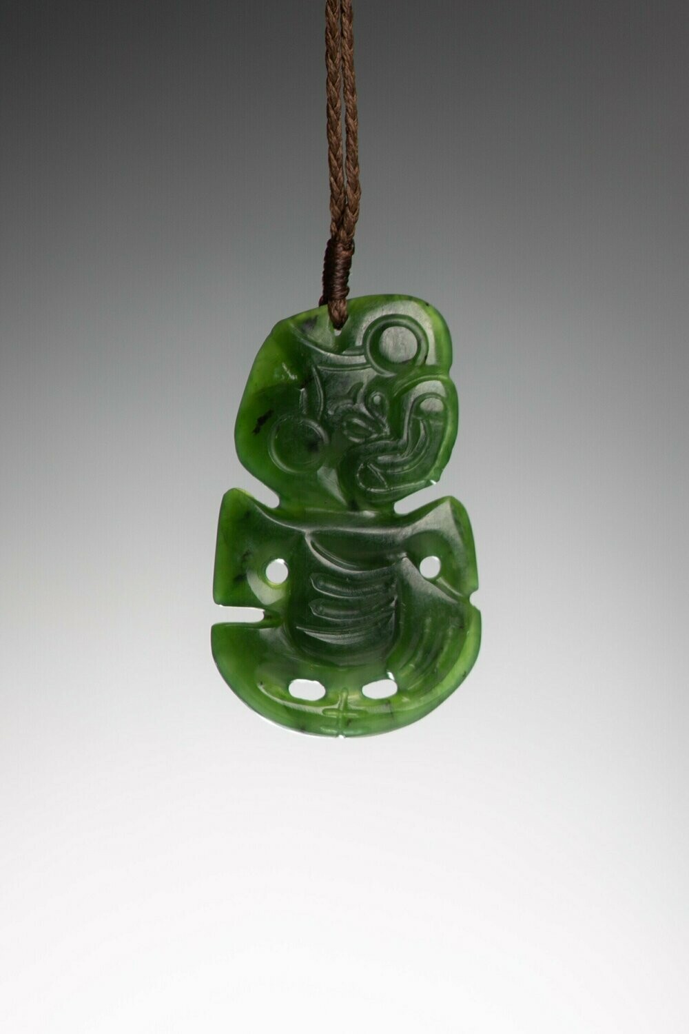 Greenstone Tiki Genuine NZ Inanga Stone - Kokonga