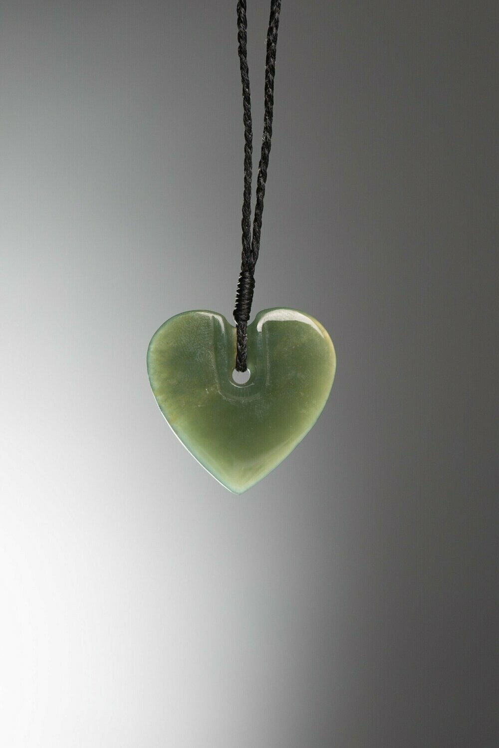 Moko Pounamu Greenstone Heart NZ Genuine Inanga stone - Kanae Bay