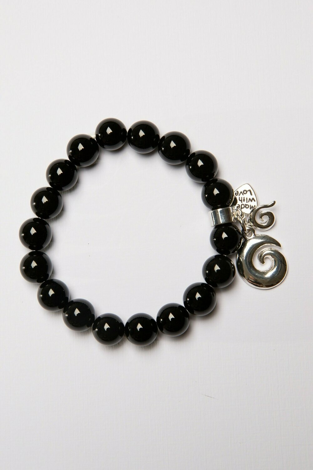 Aroha Made with Love Onyx Koru bracelet OKOB1