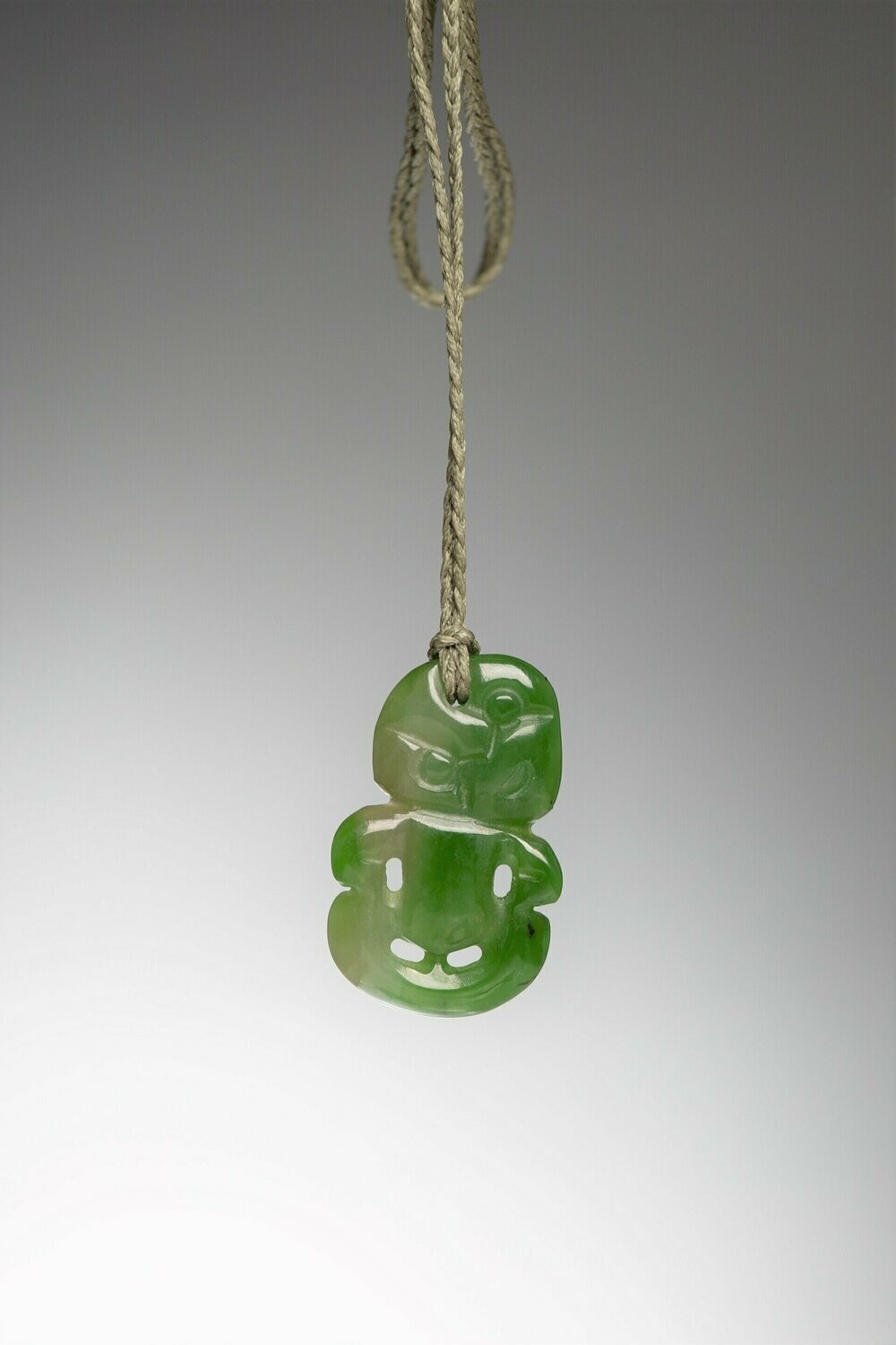 Greenstone Tiki Genuine NZ Inanga Stone - Kakanui