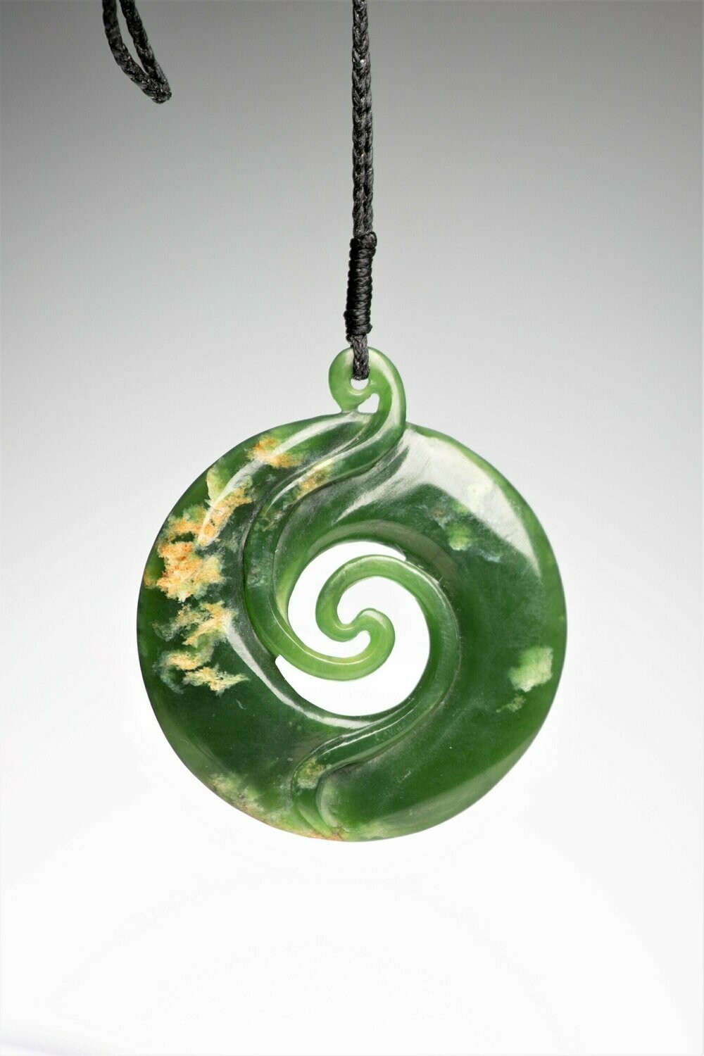 Greenstone Double Koru NZ Genuine Marsden Flower Jade stone - Minginui