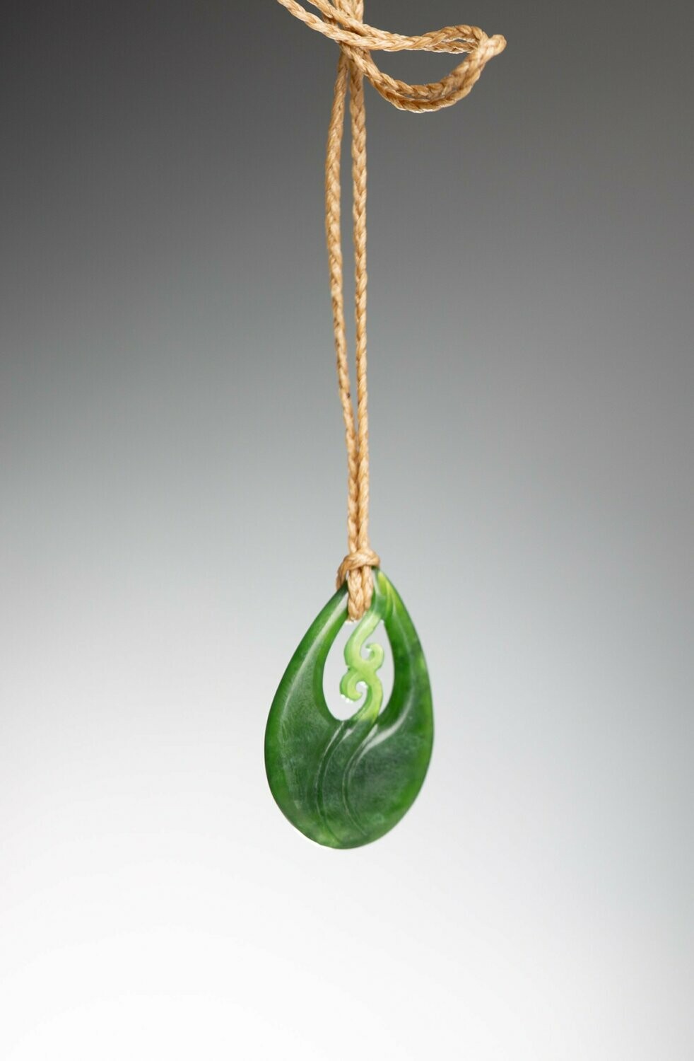 Greenstone Teardrop (Roimata) NZ Genuine Marsden Flower Jade - Turitea