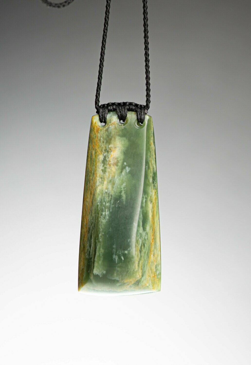 Greenstone Notched Toki NZ Genuine Inanga stone - Mueller Lake