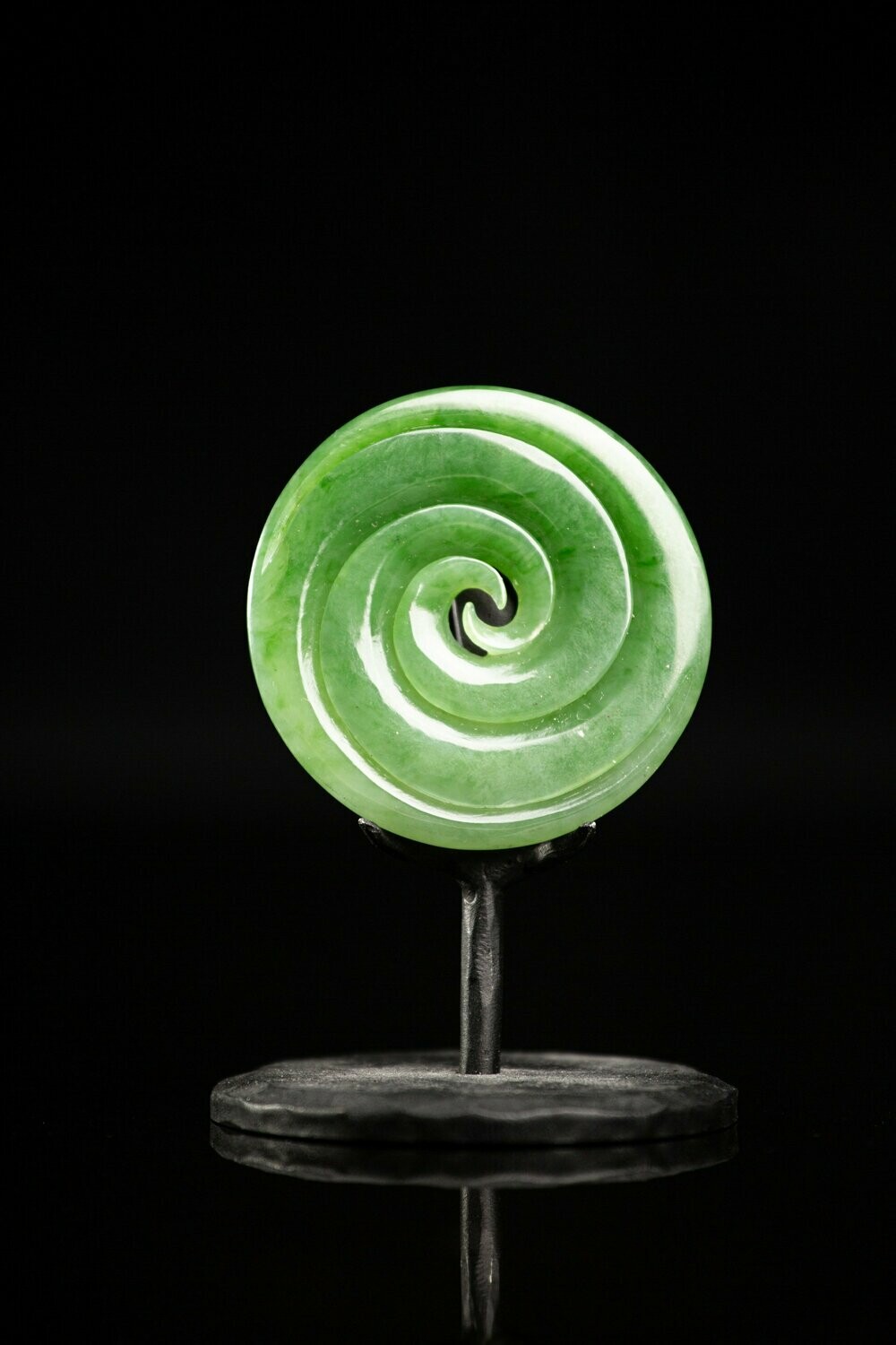 Greenstone Triple Koru Sculpture NZ Genuine Kahotea stone - Taraouta
