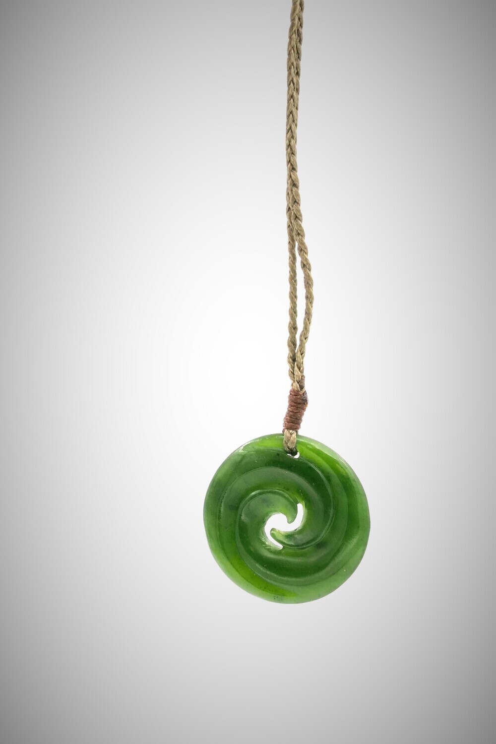 Moko Pounamu Double Koru NZ Genuine Kahurangi Greenstone - Lake Sumner