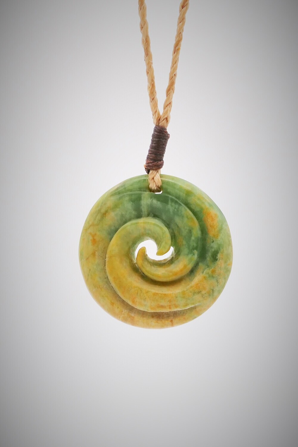 Moko Pounamu Four Koru NZ Genuine Inanga Flower Greenstone - Kumeroa