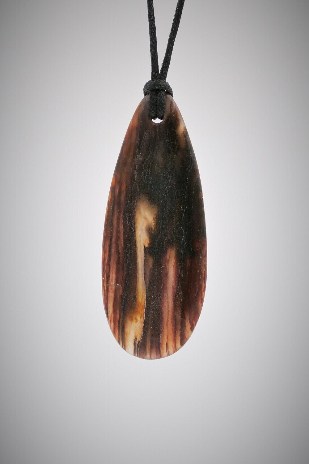 Moko Pounamu, Roimata Teardrop NZ Genuine Aroha Stone - Peraki