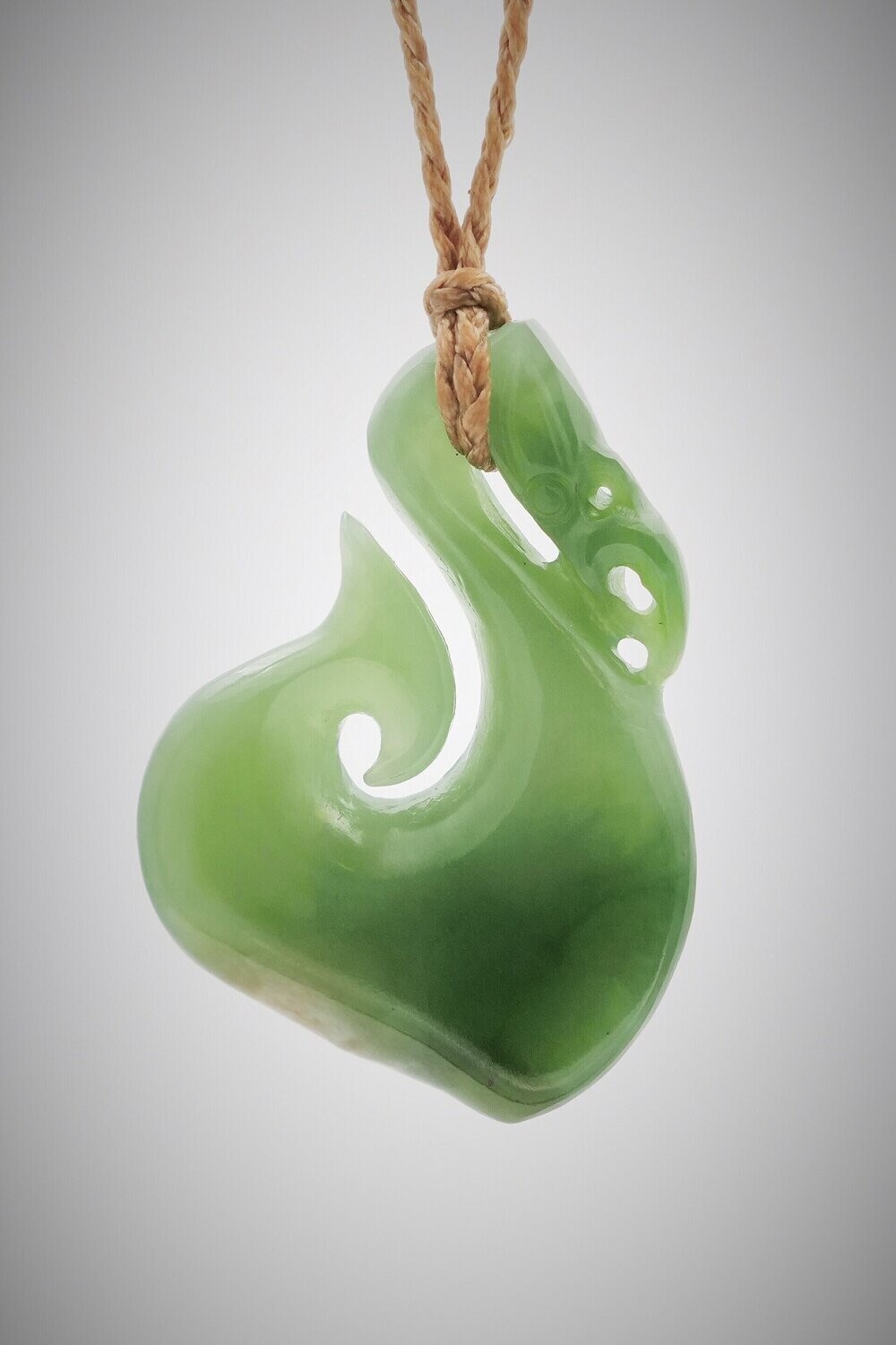 Moko Pounamu Manaia NZ Genuine Inanga Greenstone - Ruatahuna