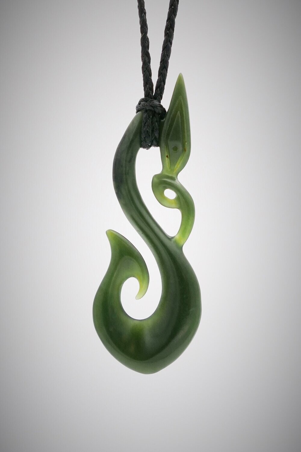 Moko Pounamu Manaia NZ Genuine Kawakawa Greenstone - Tarata