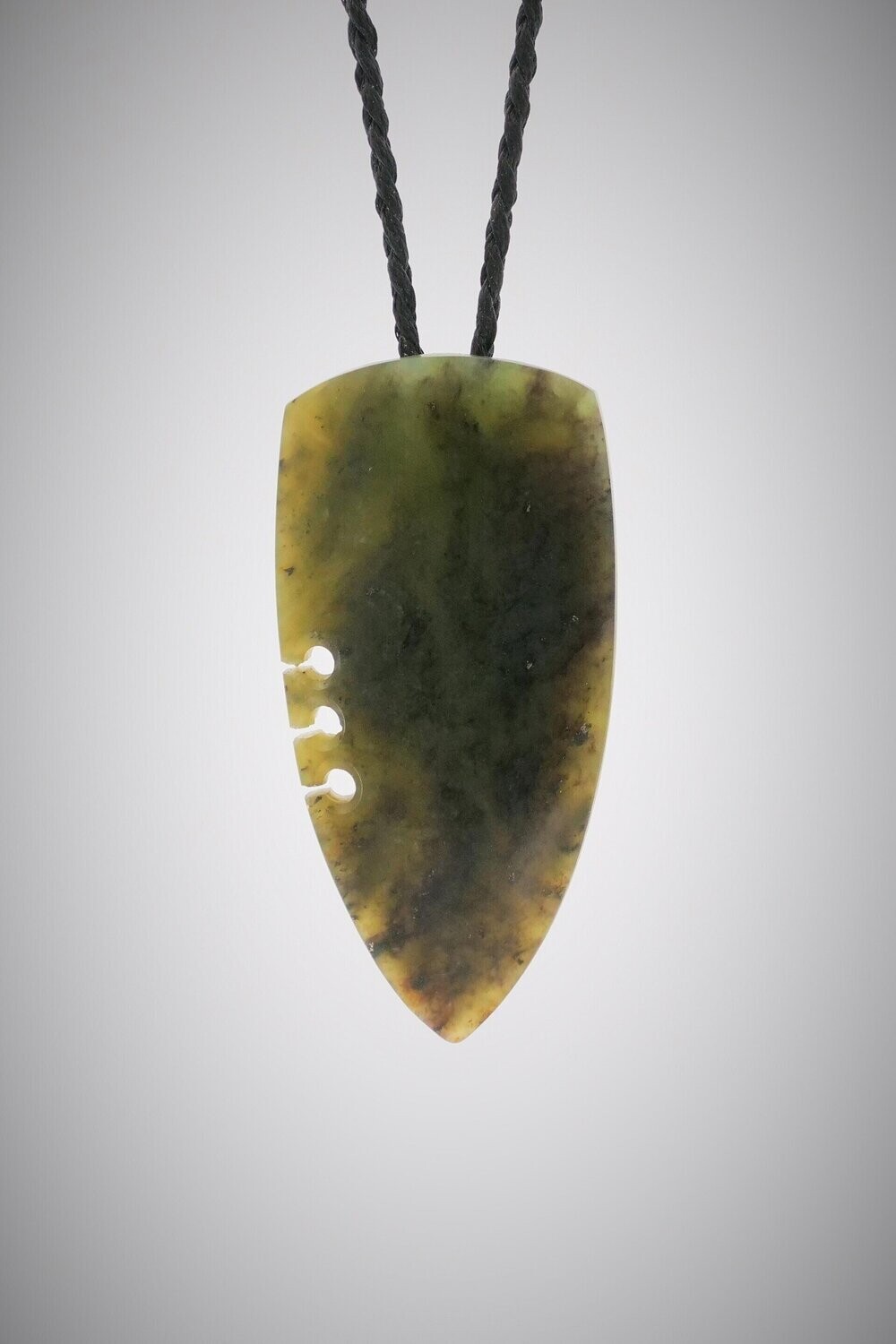 Greenstone Whales Tail NZ Genuine Kawakawa stone - Marokopa