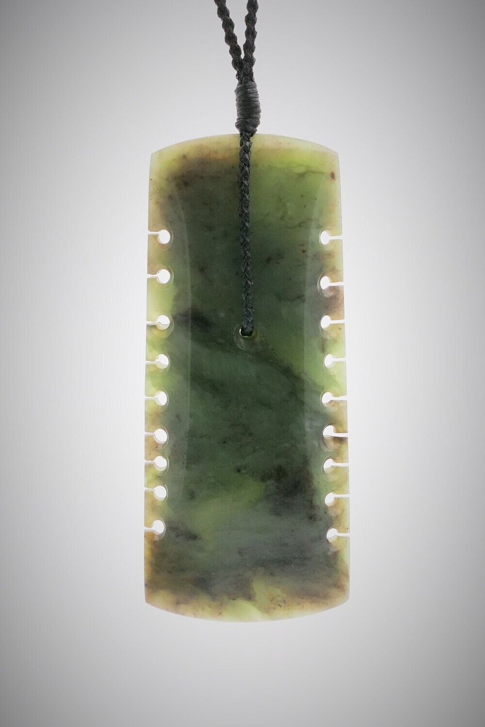 Moko Pounamu Notched Toki NZ Genuine Totoweka Greenstone - Rotomahana